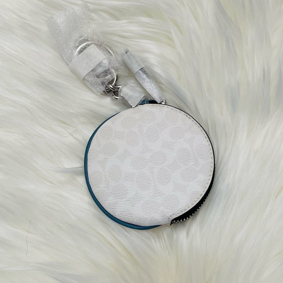Coach | Accessories | Coach Circular Coin Pouch In Signature Canvas ...